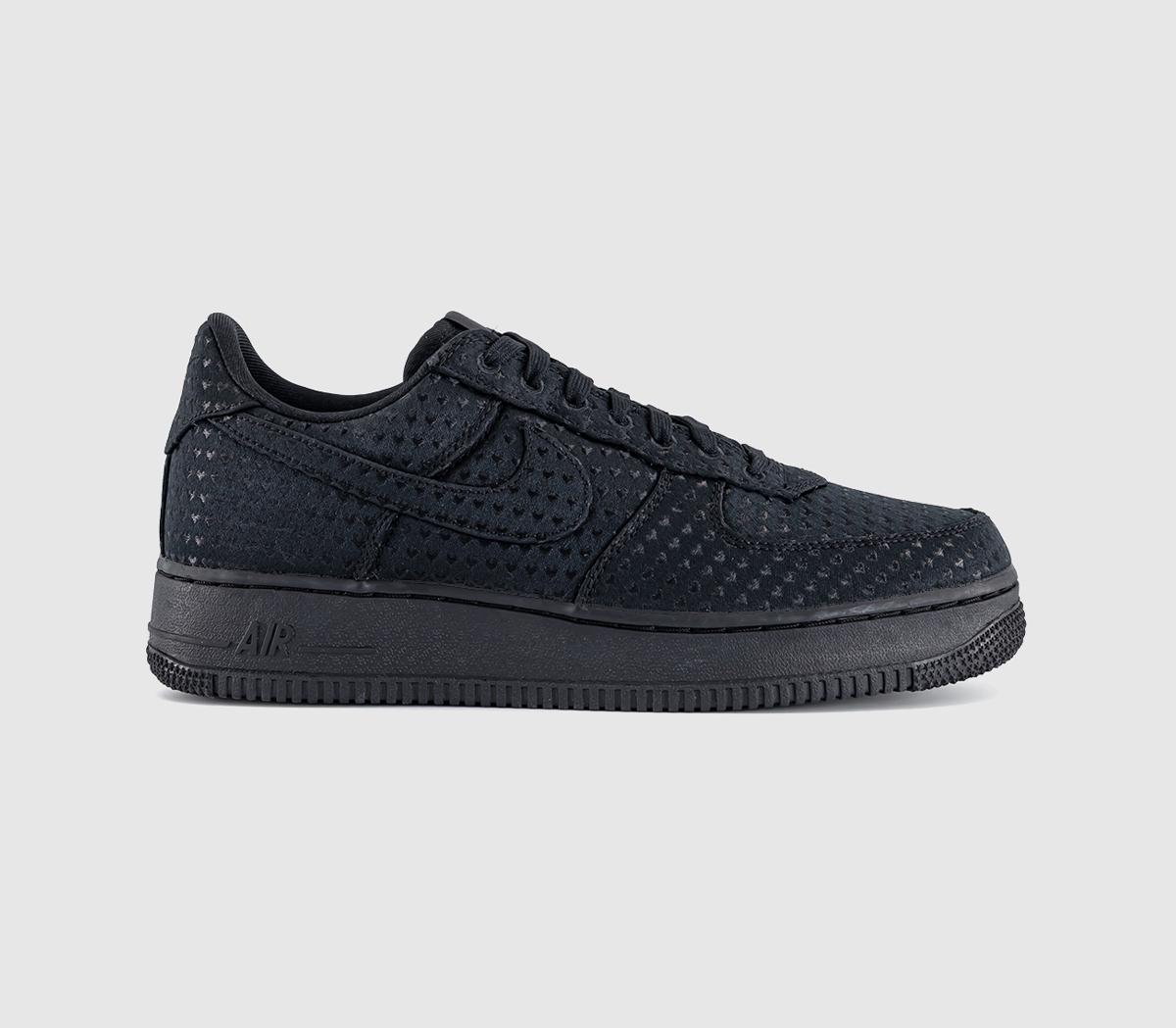 Click here for Nike Womens Air Force 1 07 Trainers Black Black Un... prices