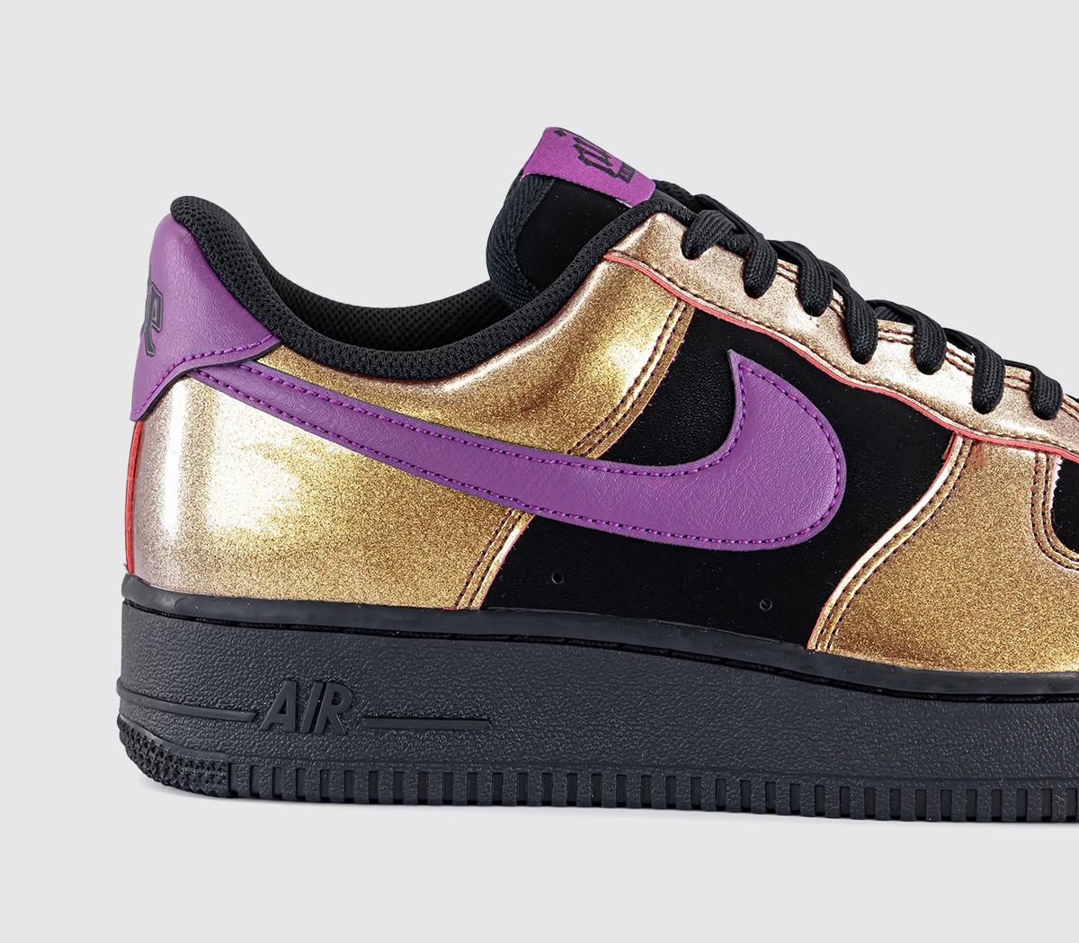 Nike Air Force 1 07 Trainers Black Bold Berry - Men's Trainers