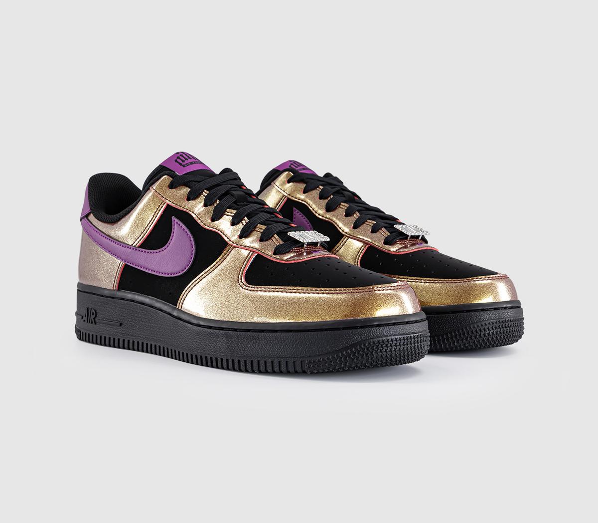 Nike Air Force 1 07 Trainers Black Bold Berry - Men's Trainers