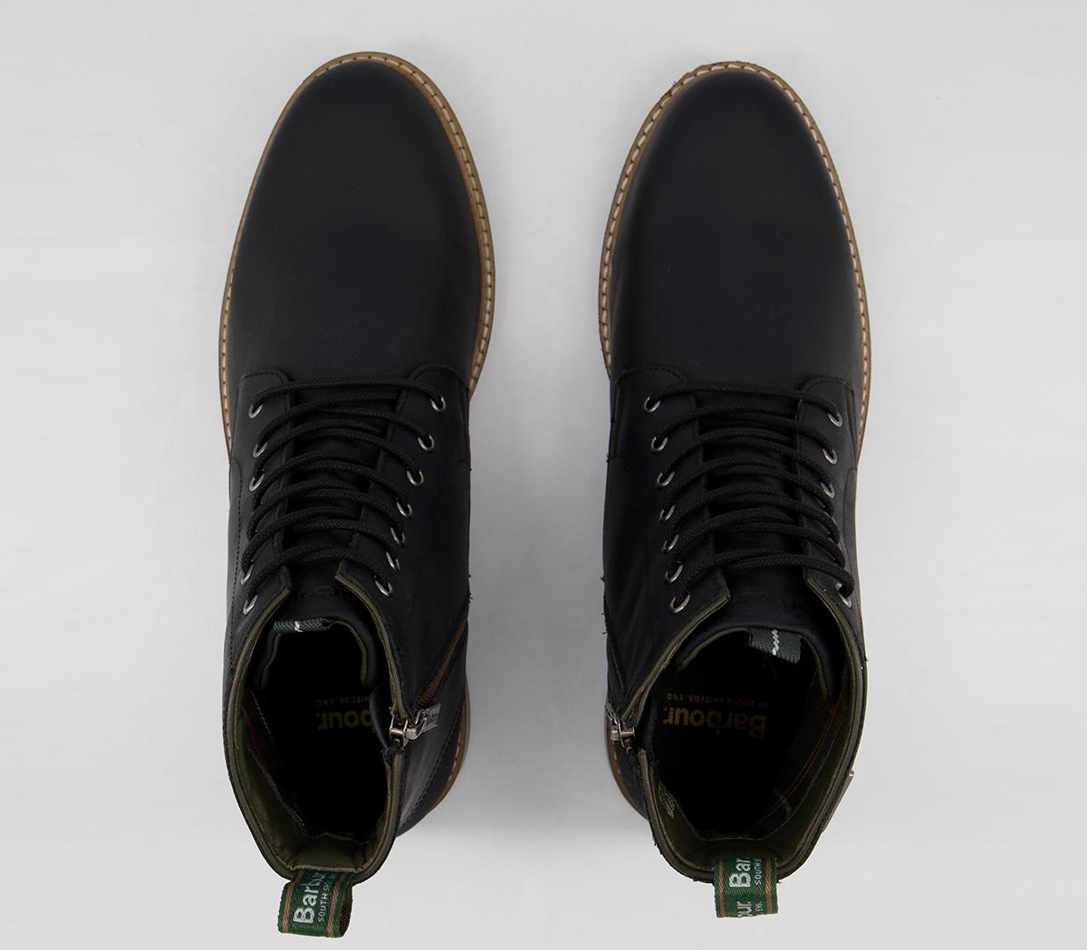 Barbour Seaham Lace Up Boots Black - Men’s Boots