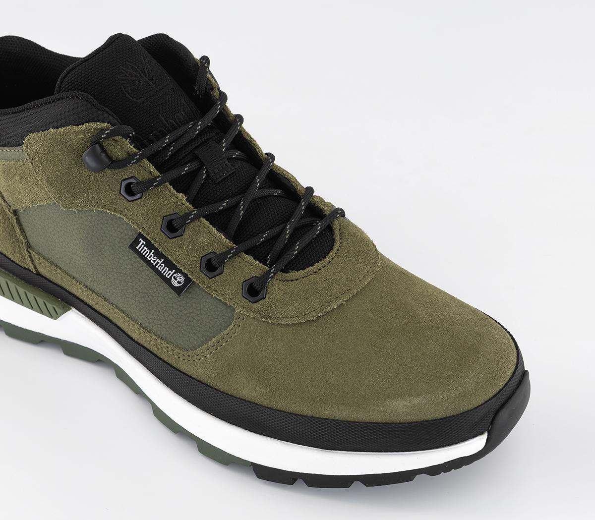 Timberland Field Trekker Low Hiker Trainers Dark Green Suede - Men's ...