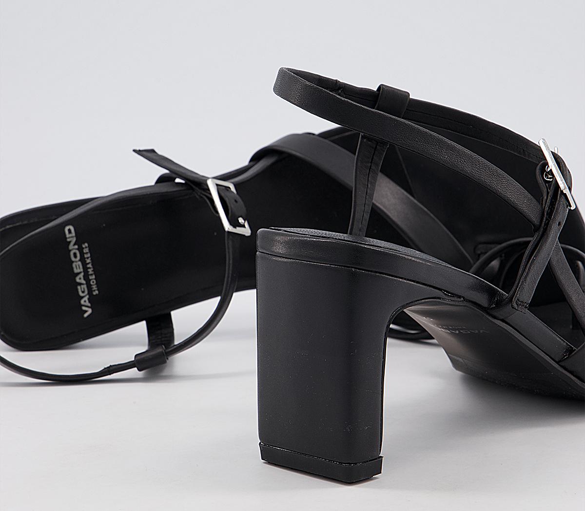 Vagabond Shoemakers Luisa Cut Out Heels Black - Mid Heels