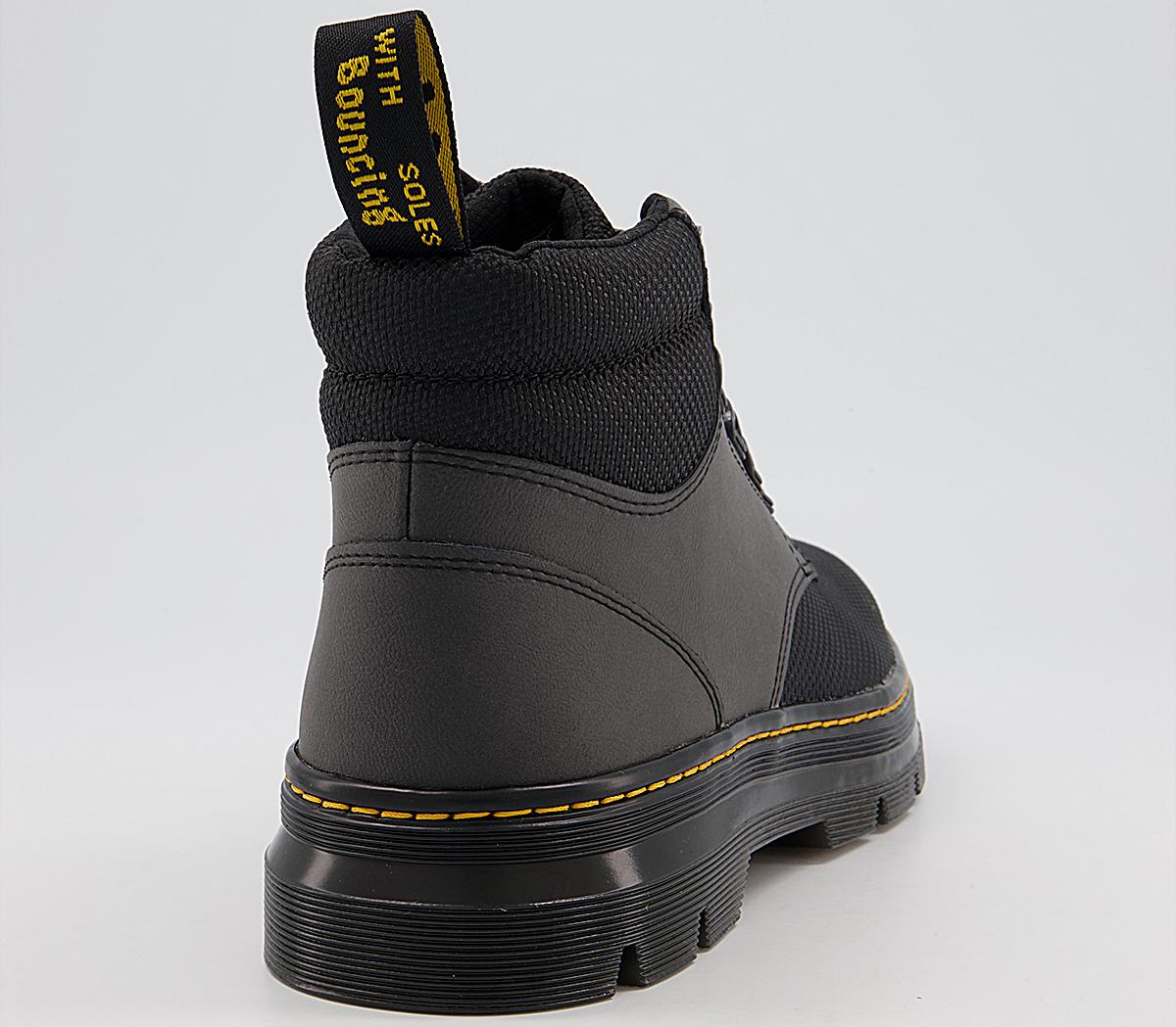 Dr. Martens Rakim 6 Eye Boots Black Leather - Men's Casual Shoes