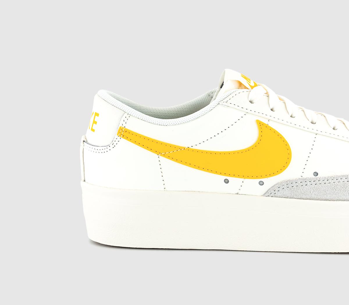 Nike Blazer Low Platform Trainers Sail Vivid Sulfur Pale Ivory - Women ...