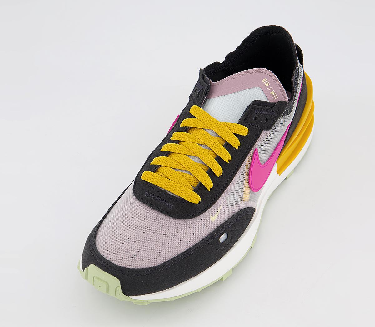 Nike Nike Waffle One Trainers Off Noir Pink Prime Summit White - Women ...