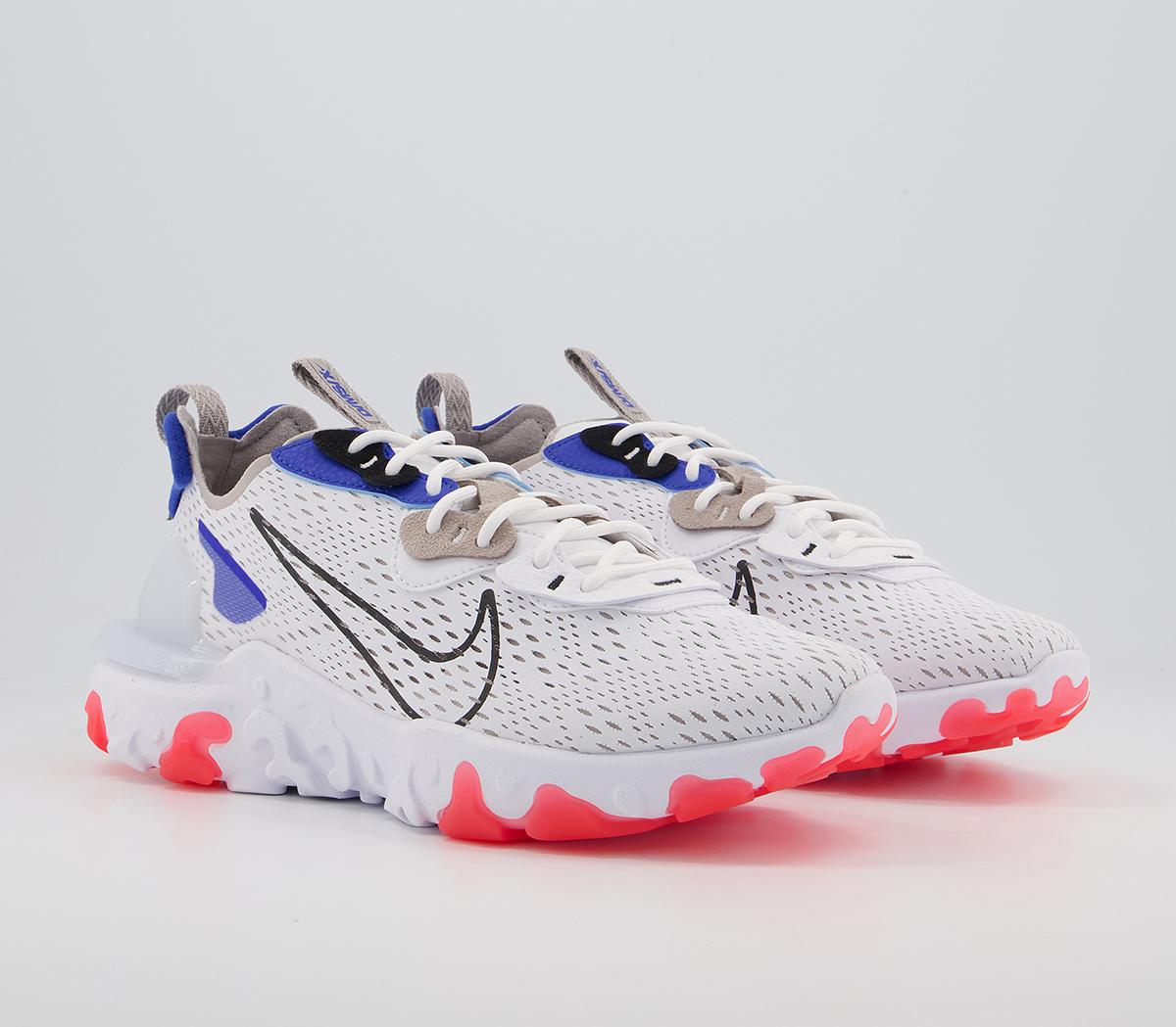 Nike Nike React Vision Trainers White Saturn Gold Racer Blue Crimson ...