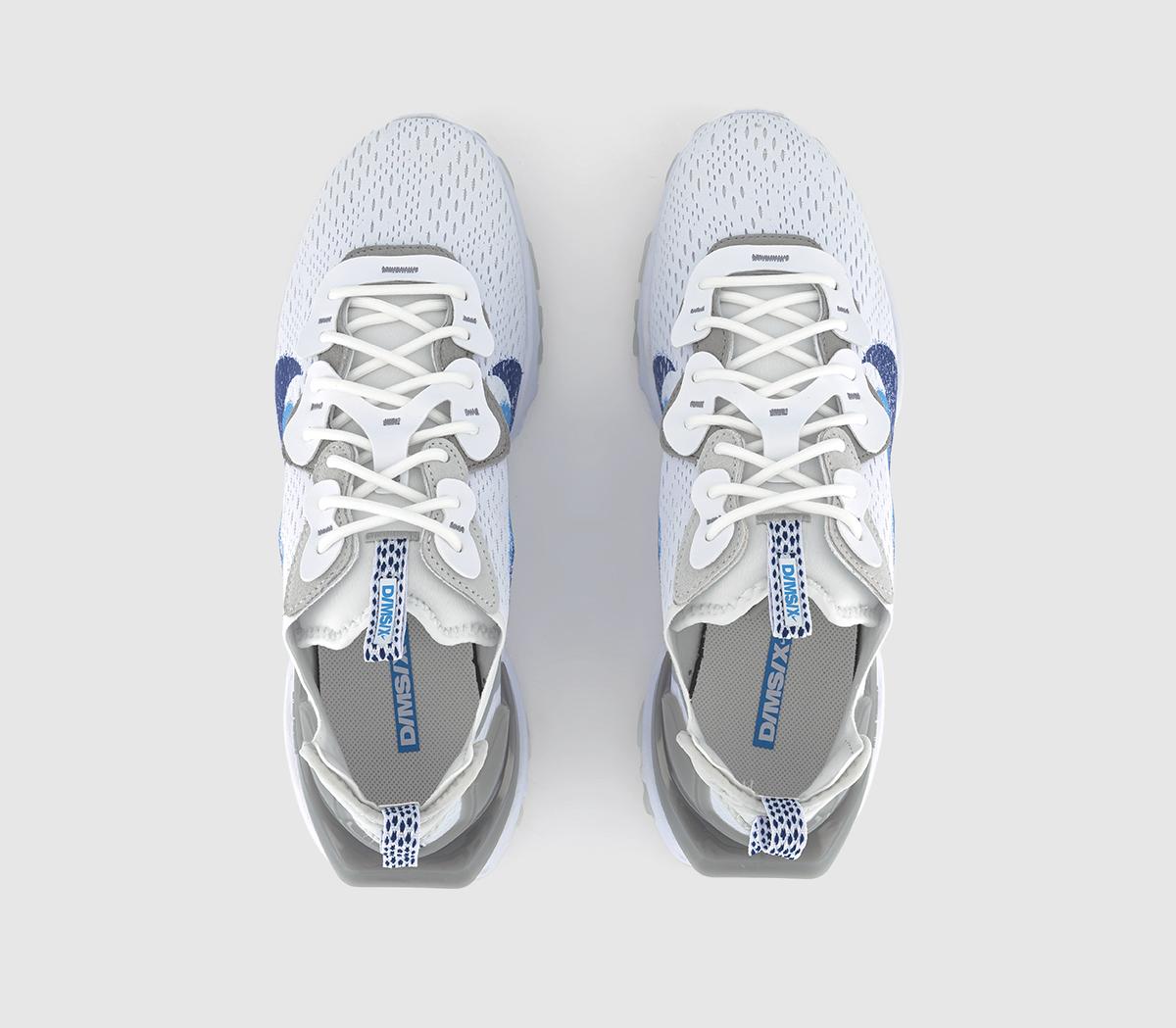 Nike Nike React Vision Trainers White University Blue Deep Royal Blue ...
