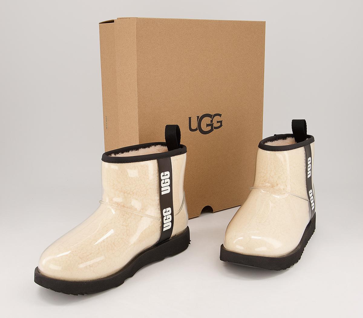 UGG Classic Clear Mini II Junior Boots Natural Black - Unisex