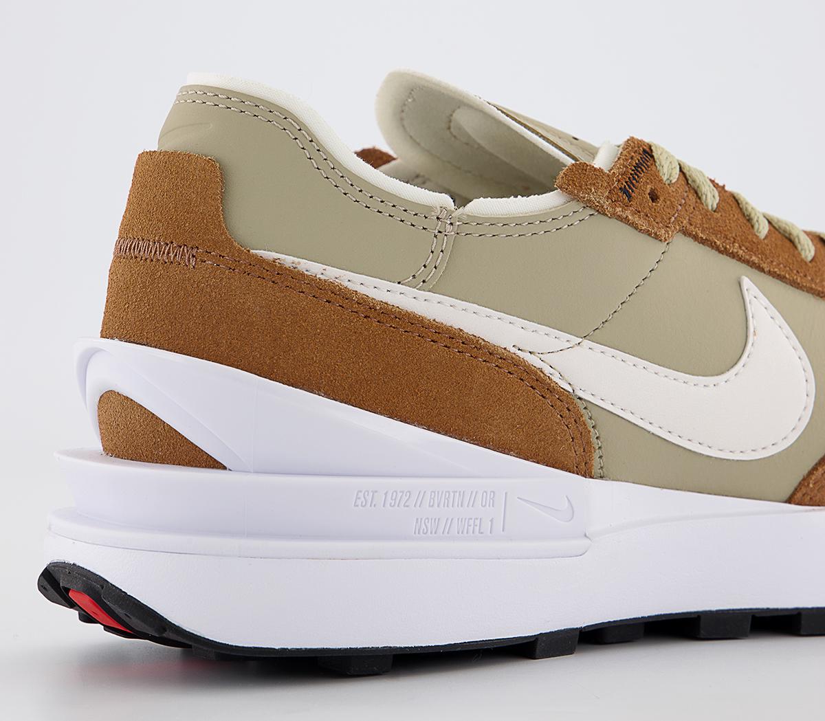 Nike Nike Waffle One Trainers Limestone Habanero Red Leather - Men's ...