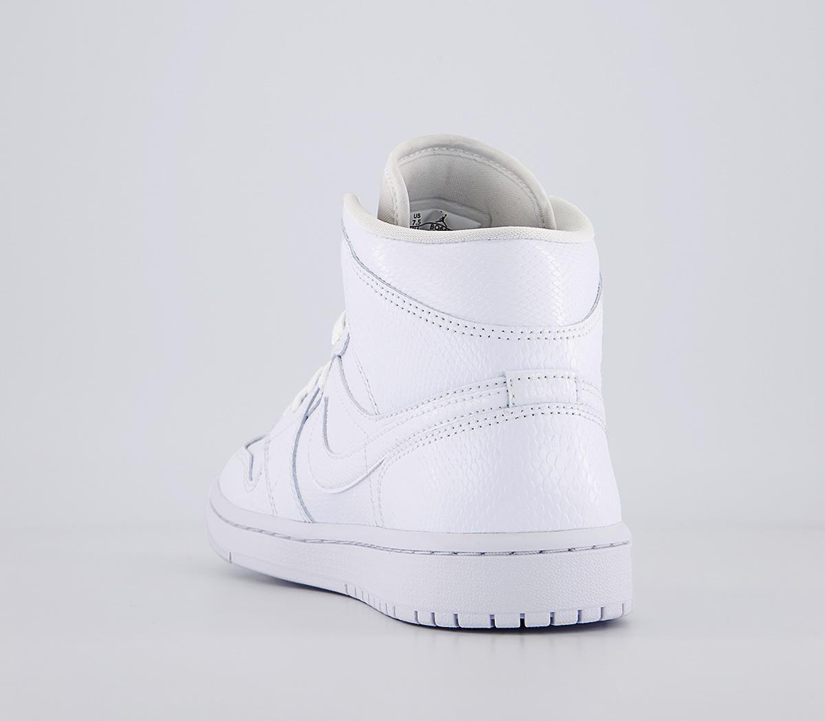 Jordan Air Jordan 1 Mid Trainers White - Women's Trainers