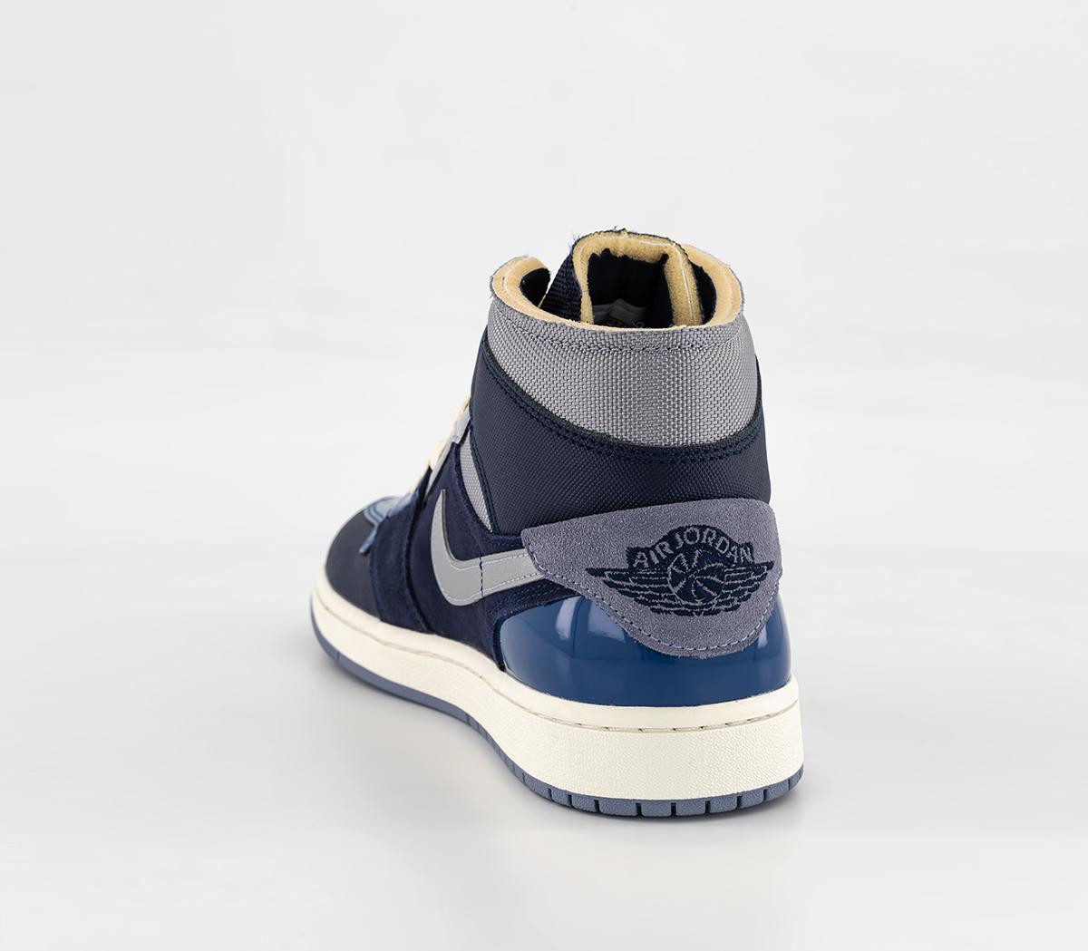 Jordan Air Jordan 1 Mid Trainers Obsidian White French Blue Ashen Slate ...