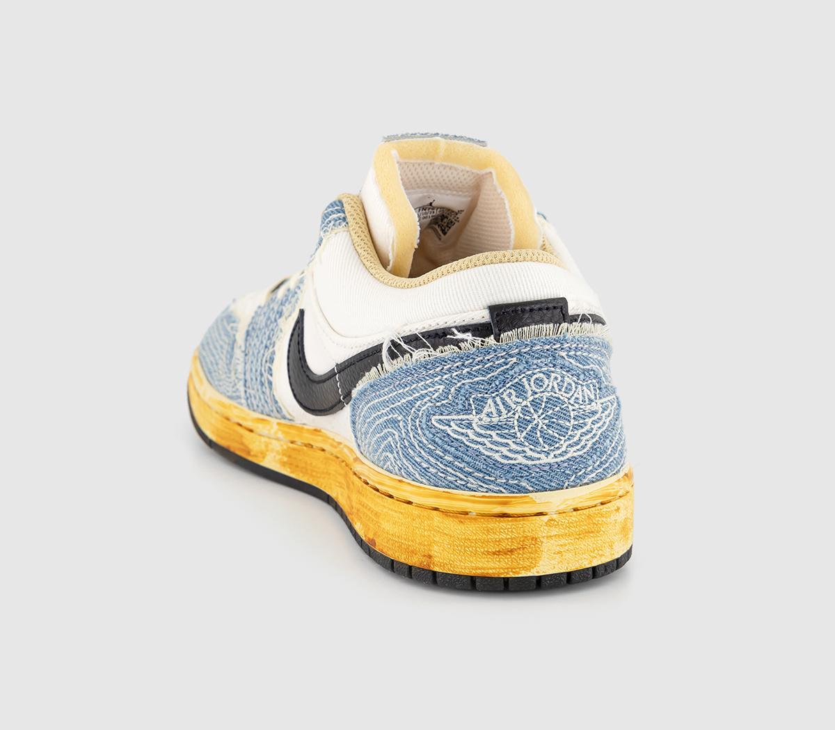 Jordan Air Jordan 1 Low Trainers Ashen Slate Black Pale Ivory Sesame ...