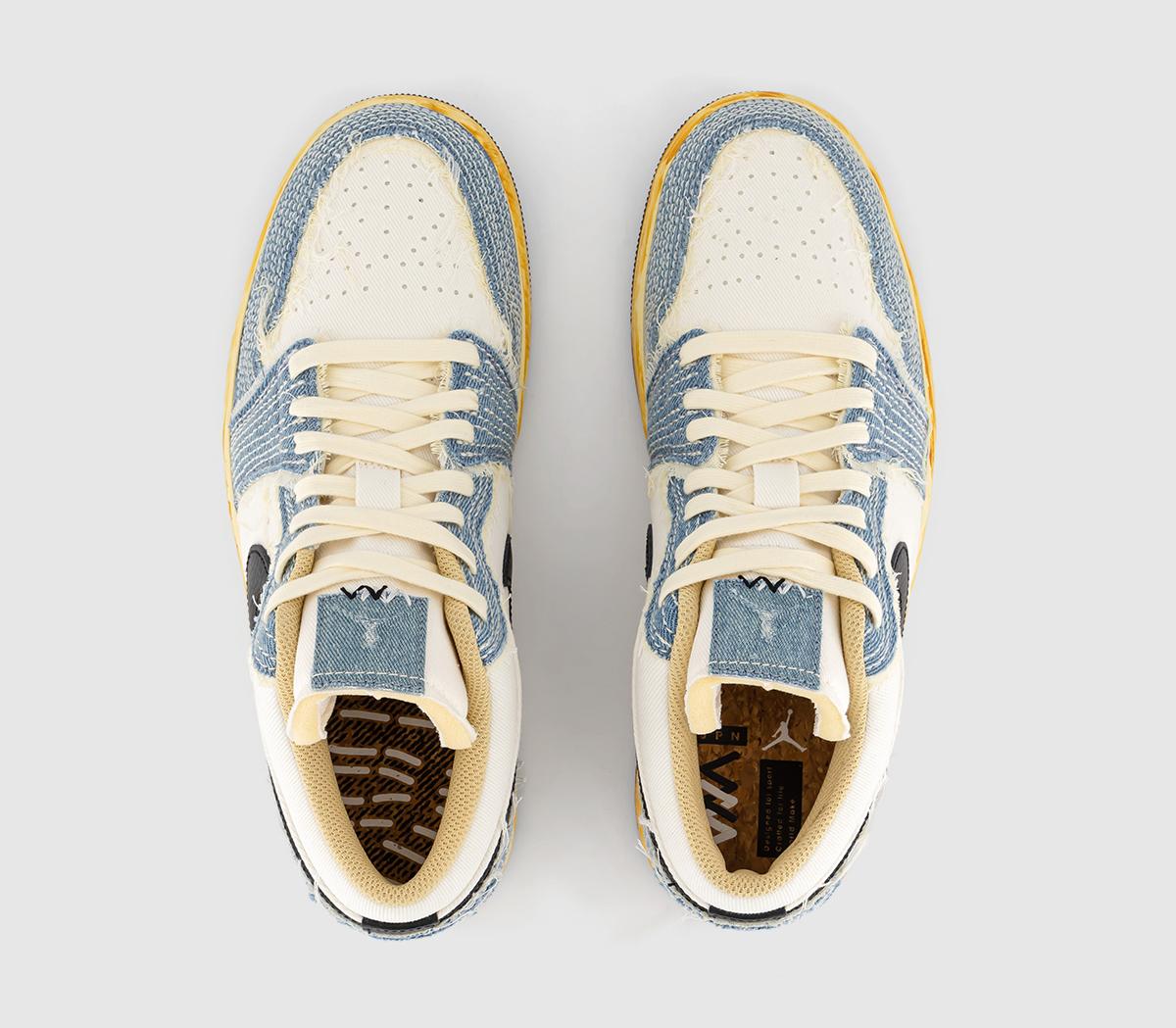 Jordan Air Jordan 1 Low Trainers Ashen Slate Black Pale Ivory Sesame ...