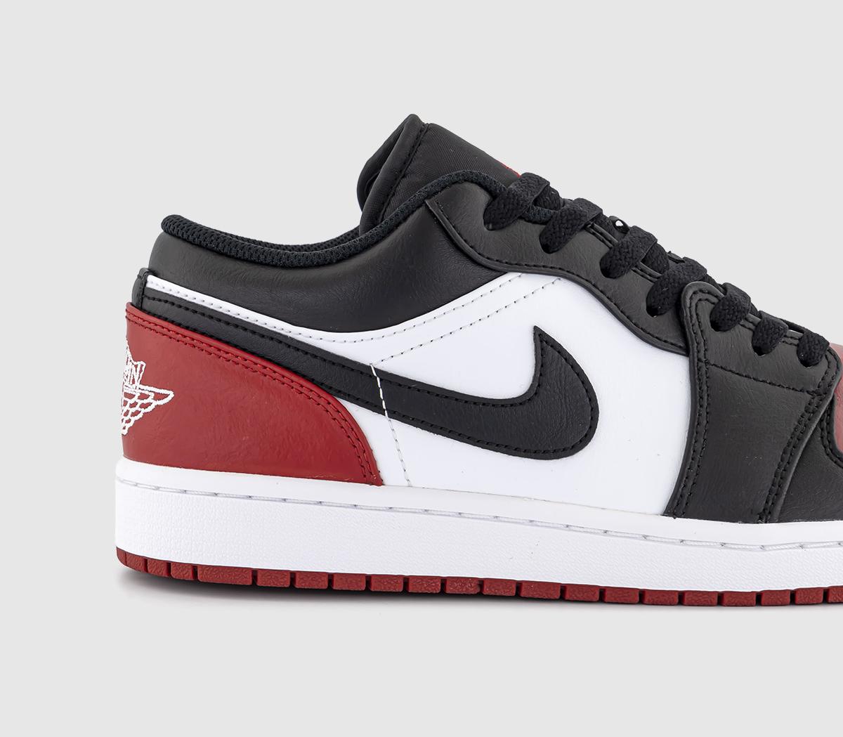 Jordan Air Jordan 1 Low Trainers White Black Varisty Red White - Unisex ...