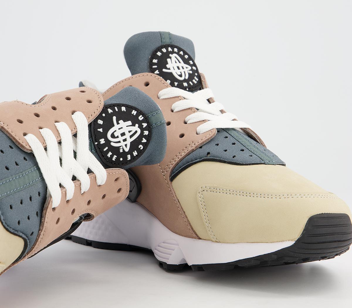 Nike Air Huarache Trainers Bisque Storm Grey Rope White Black - Unisex ...