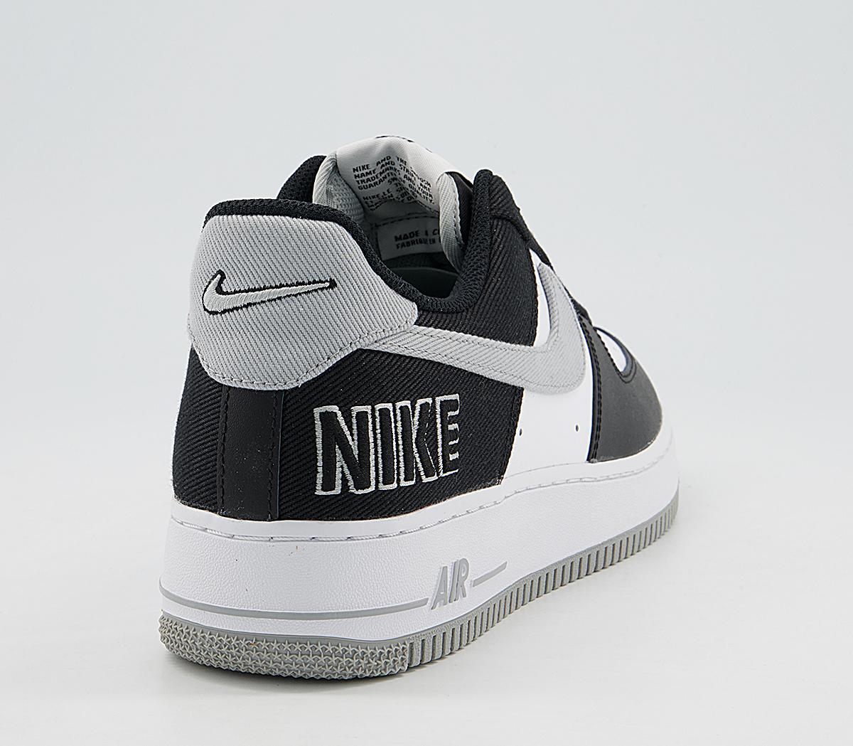 Nike Air Force 1 Lv8 Trainers Black Silver White Pine Green Silver ...