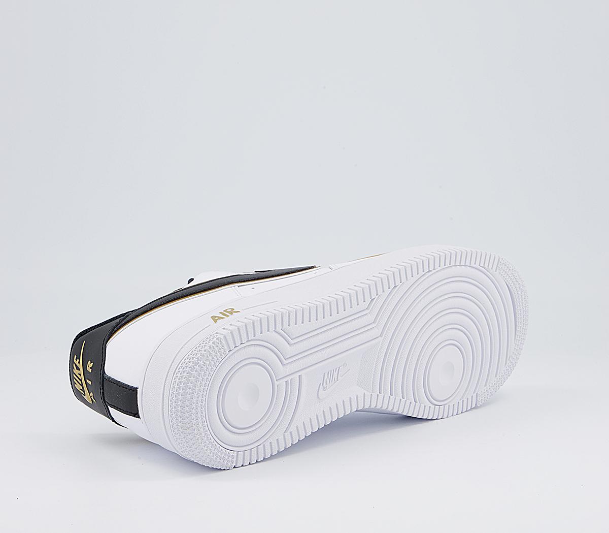 Nike Air Force 1 Lv8 Trainers White Black Metallic Gold White - Nike ...