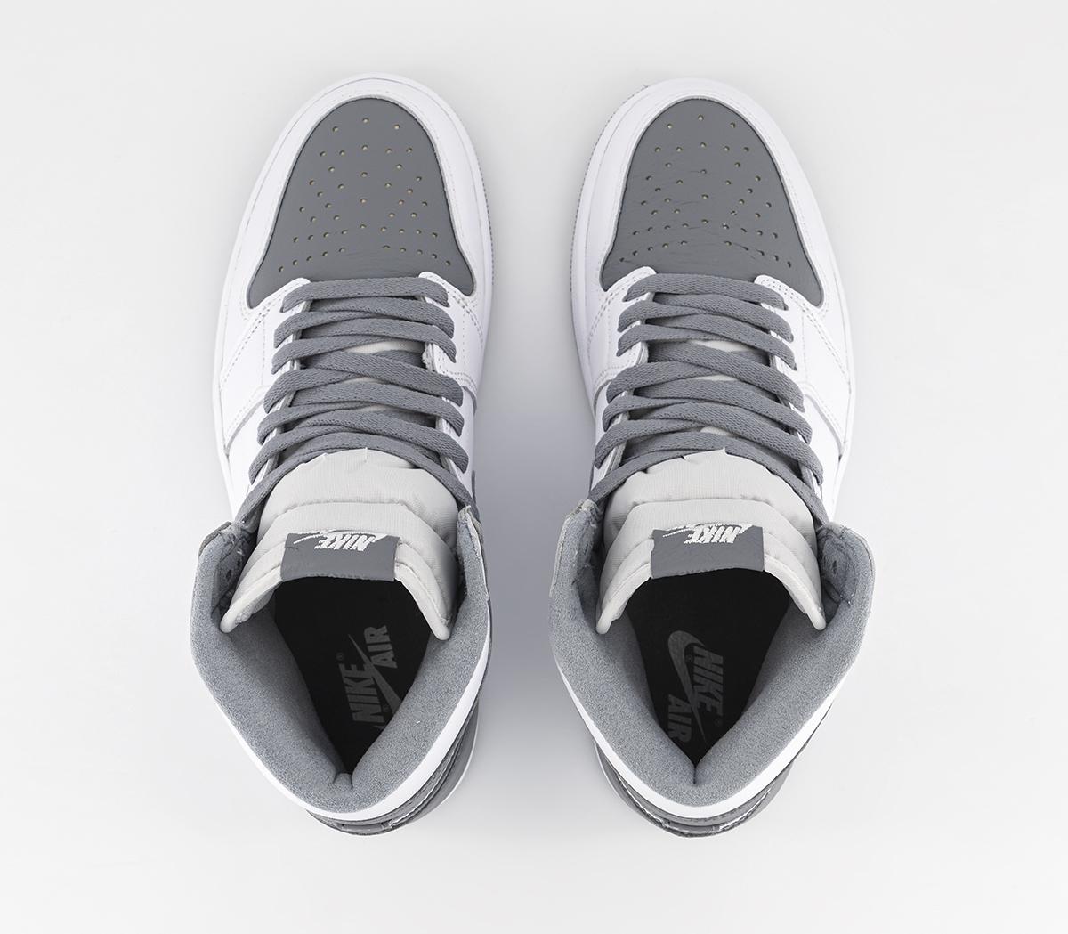 Jordan Air Jordan 1 High Trainers Stealth White - Unisex Sports