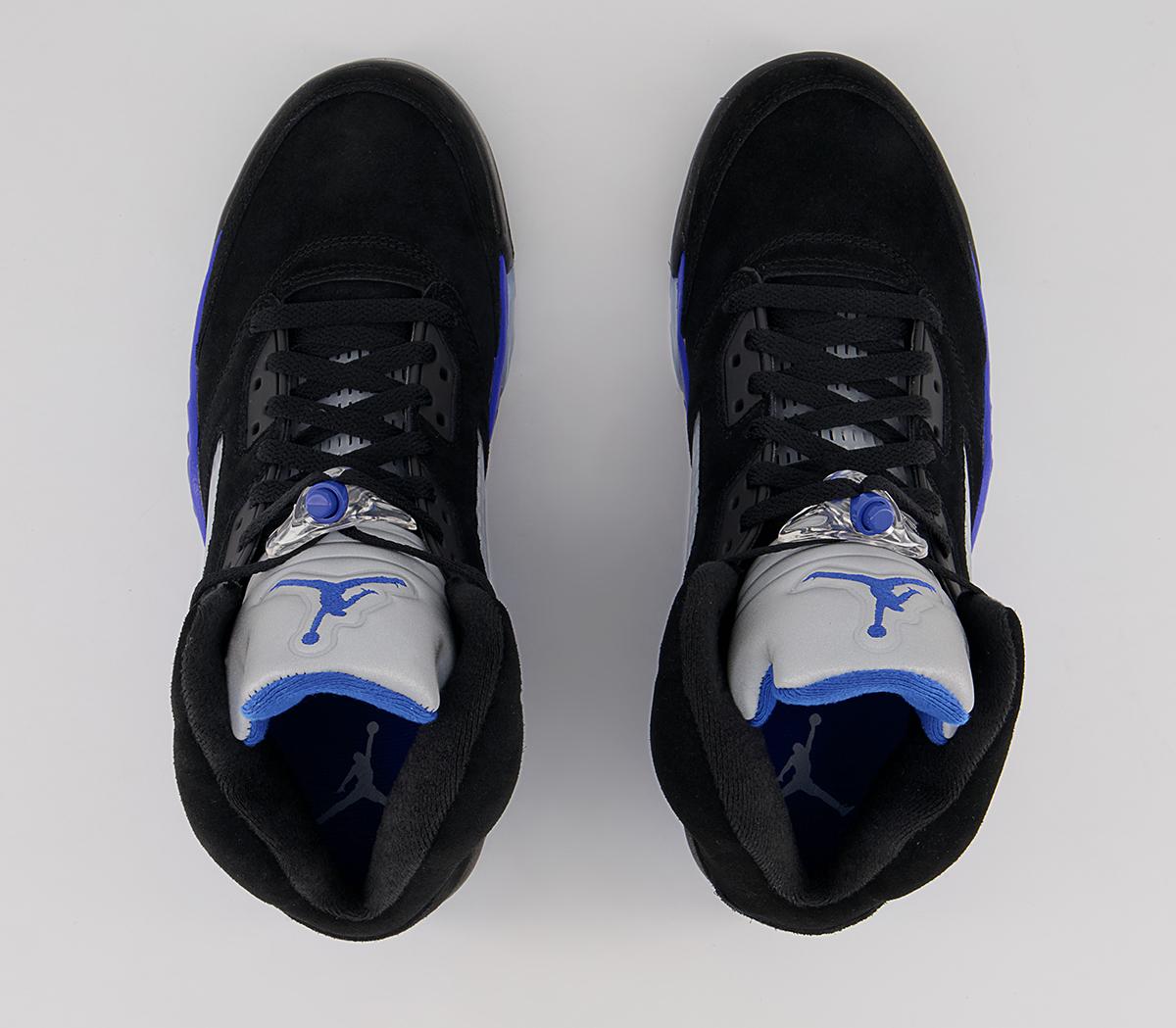 Jordan Air Jordan 5 Trainers Black Racer Blue Reflect Silver - Men's ...