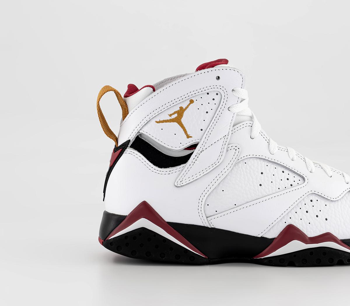 Jordan Air Jordan 7 Trainers White Black Cardinal Red Chutney - Men's ...
