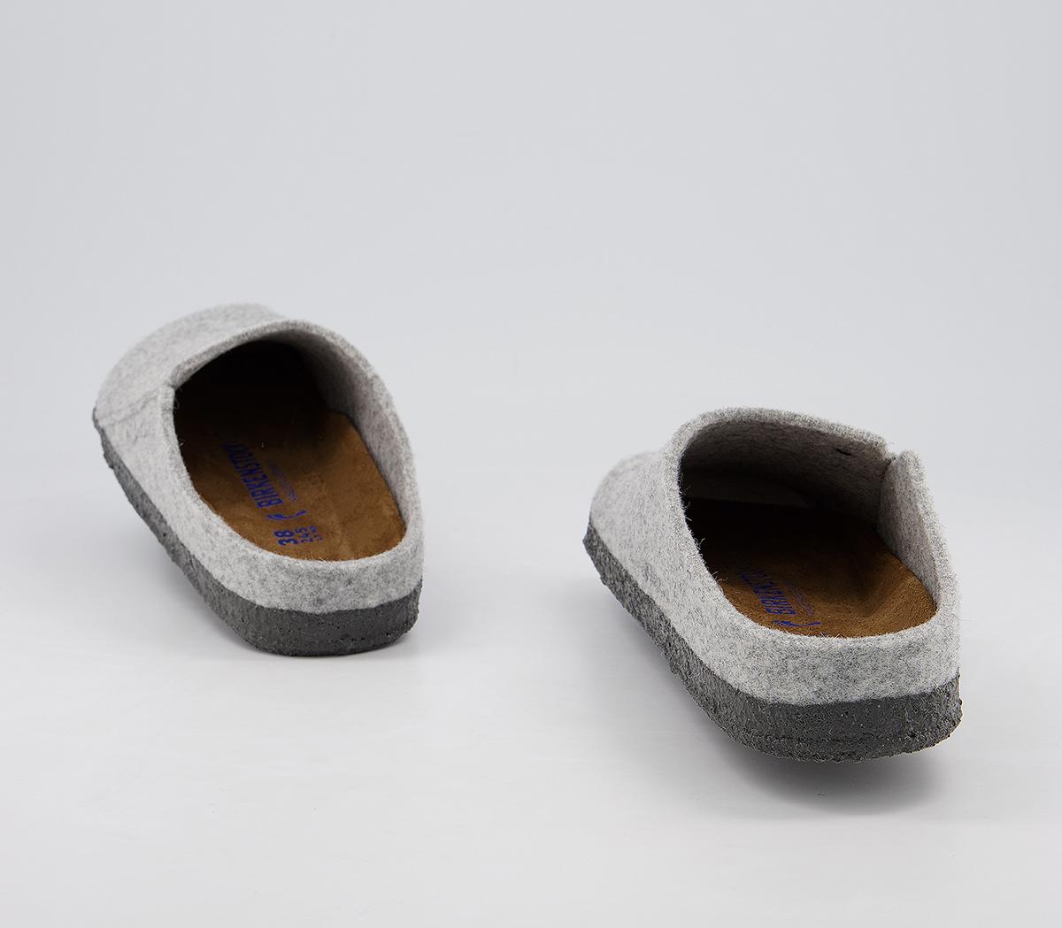 BIRKENSTOCK Zermatt Slippers Light Grey - Flat Shoes for Women