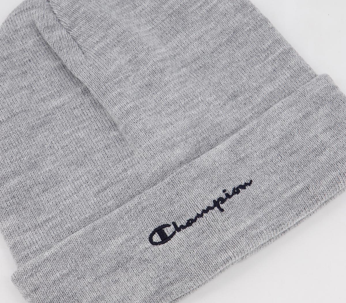 Champion Legacy Beanie Cap Script Grey Melange - Accessories