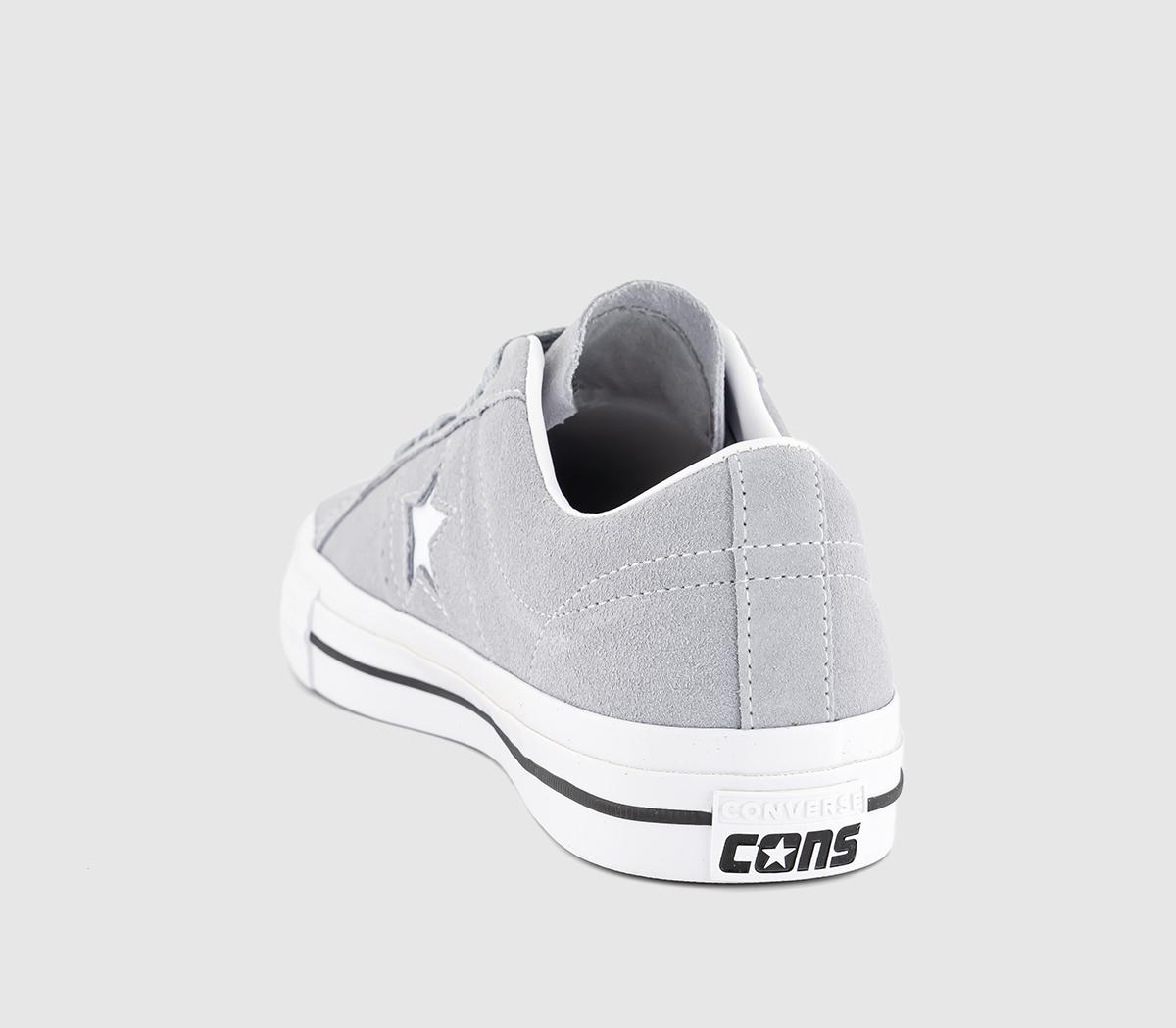 Converse One Star Pro Trainers Wolf Grey White Black - Unisex Sports