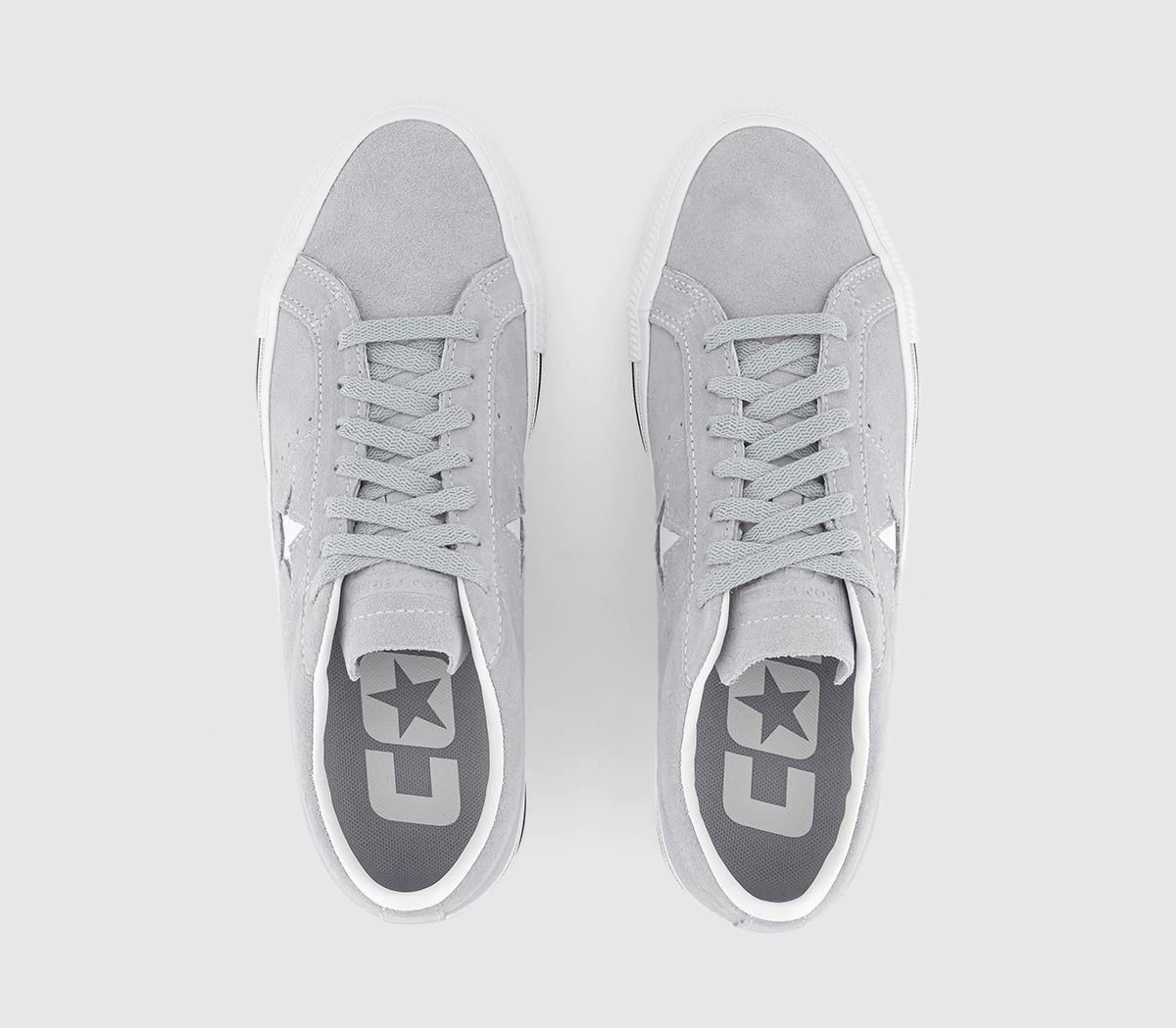 Converse One Star Pro Trainers Wolf Grey White Black - Unisex Sports
