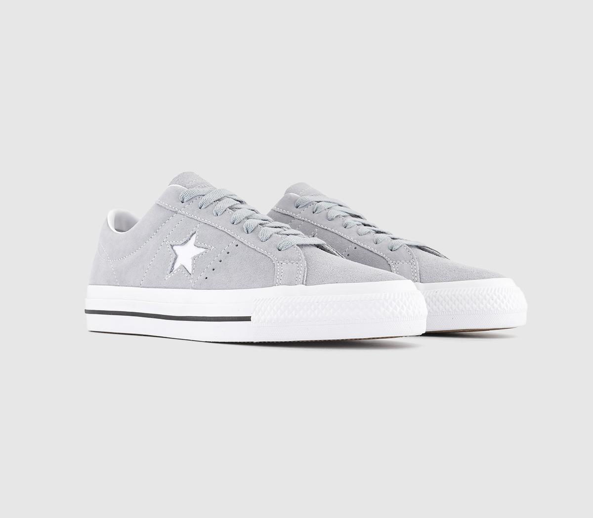 Converse One Star Pro Trainers Wolf Grey White Black - Unisex Sports
