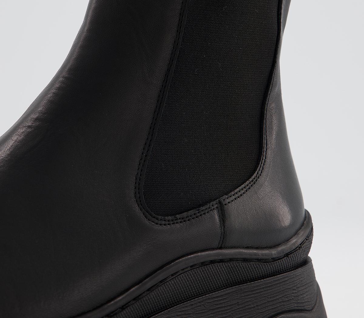 OFFICE Amelia Weather Proof Chelsea Boots Black Leather - Women's Ankle ...