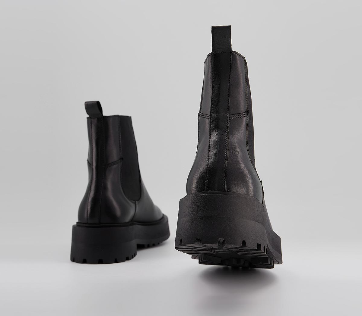 OFFICE Assemble Smooth Sole Chelsea Boots Black Leather - Women's Ankle ...