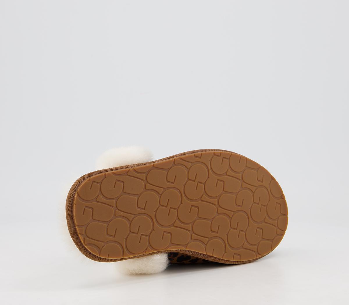 UGG Scuffette Leopard Slippers Natural - Flat Shoes for Women