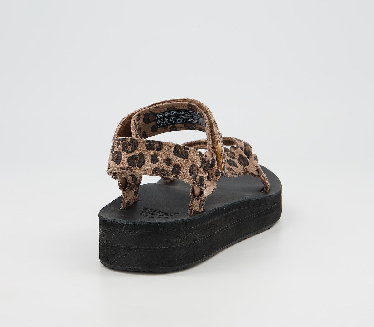 Teva Midform Universal Leather Sandals Leopard - Women’s Sandals