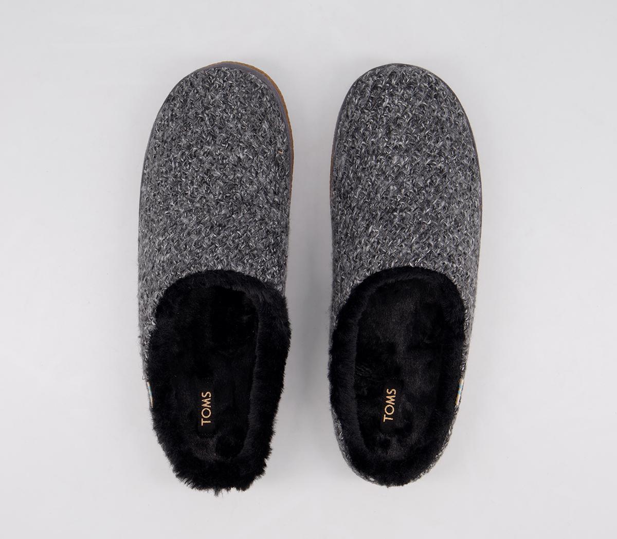 TOMS Ivy Slippers Black - Flat Shoes for Women