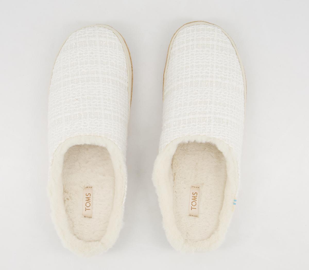 TOMS Ivy Slippers Cream - Flat Shoes for Women