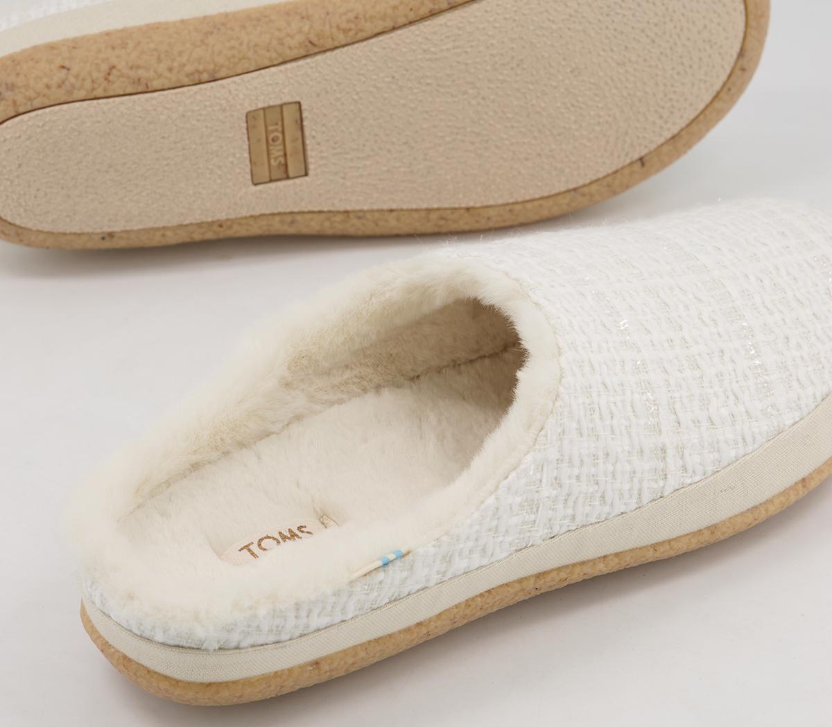 TOMS Ivy Slippers Cream - Flat Shoes for Women