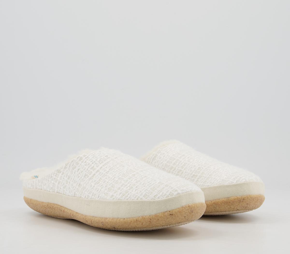 TOMS Ivy Slippers Cream - Flat Shoes for Women