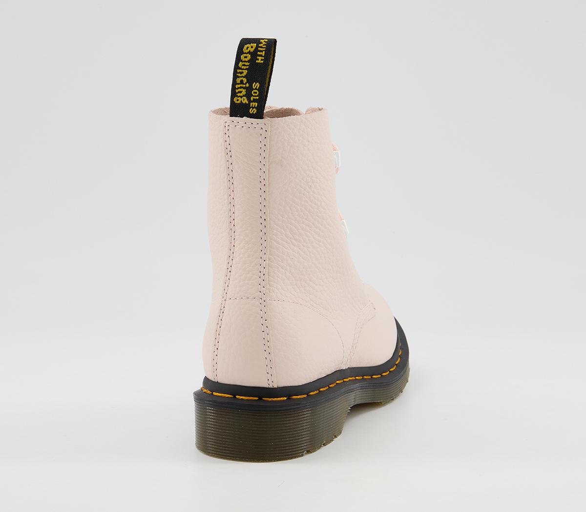 Dr. Martens 1460 Iridescent Hardware Boots Shell Pink - Women's Ankle Boots