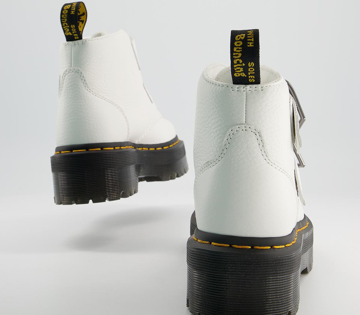 Dr. Martens Devon Heart Boots White - Women's Boots