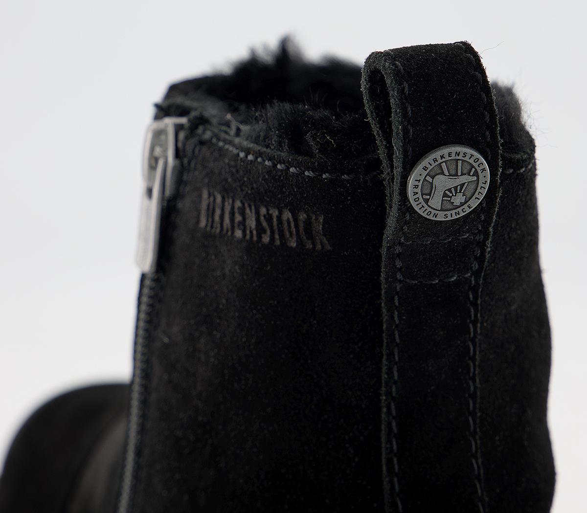 BIRKENSTOCK Melrose Shearling Boots Black - Women's Ankle Boots