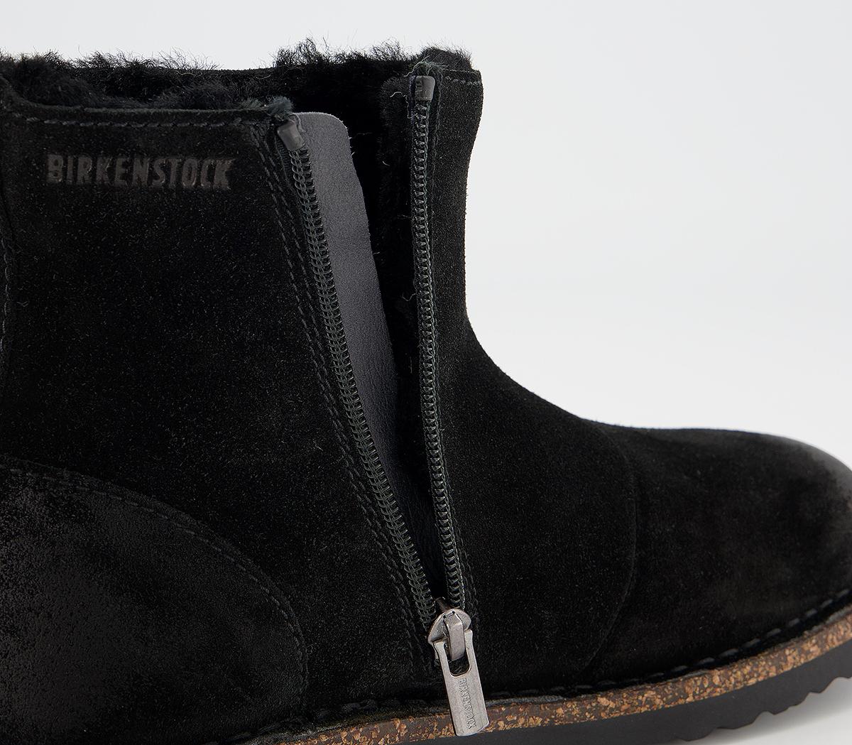 BIRKENSTOCK Melrose Shearling Boots Black - Women's Ankle Boots