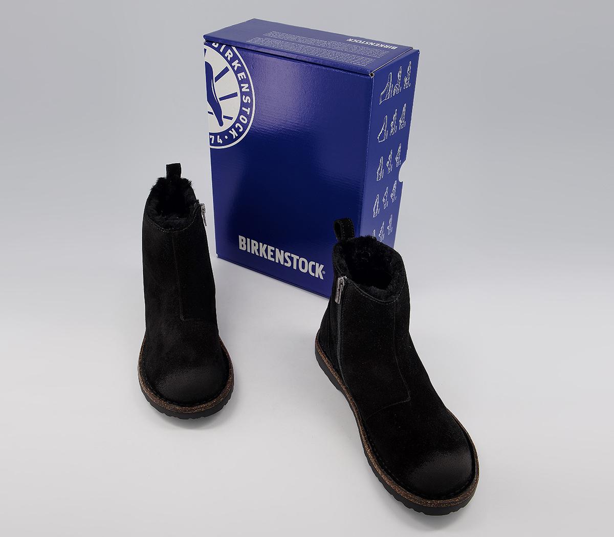 BIRKENSTOCK Melrose Shearling Boots Black - Women's Ankle Boots
