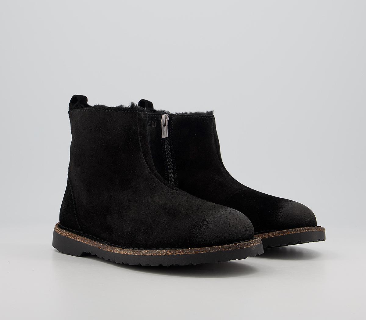 BIRKENSTOCK Melrose Shearling Boots Black - Women's Ankle Boots