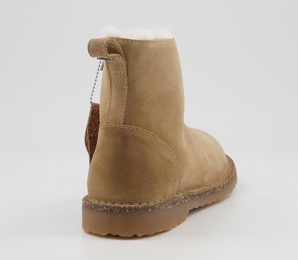 BIRKENSTOCK Melrose Shearling Boots Beige - Women's Ankle Boots