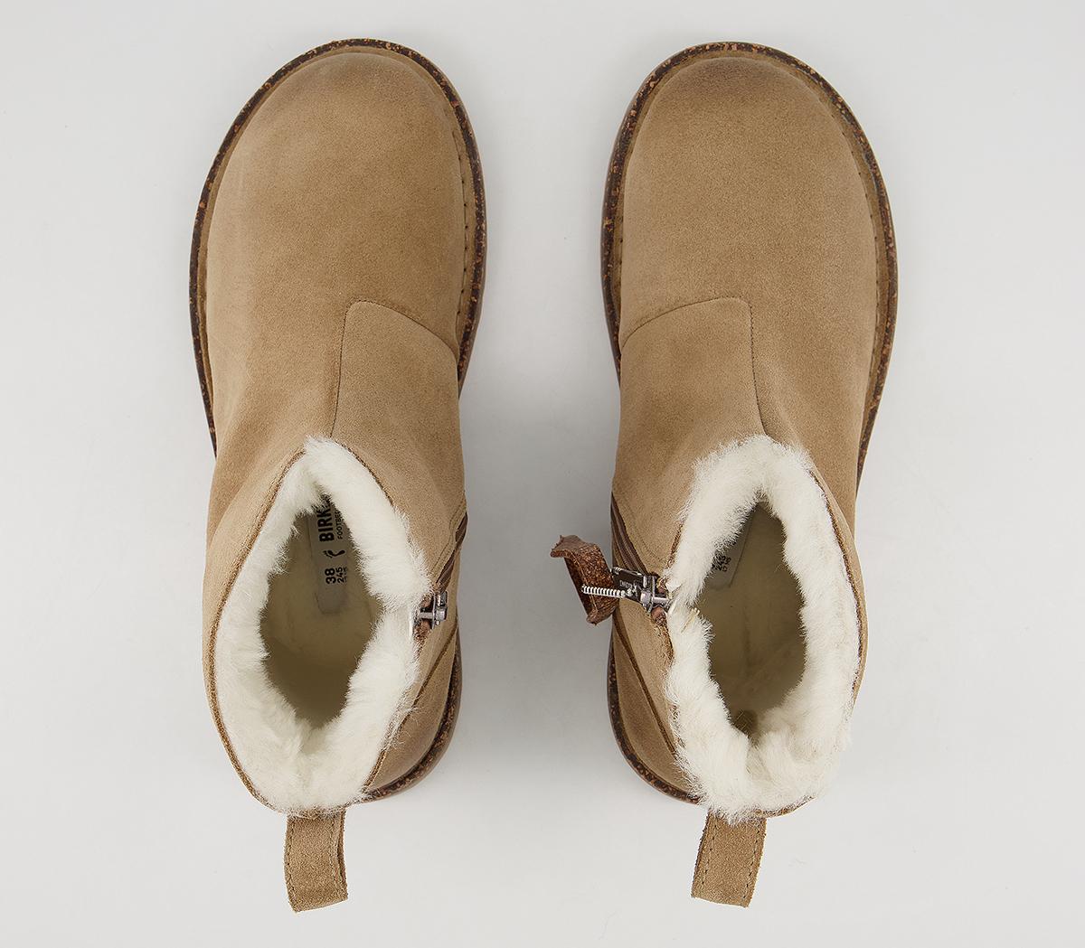 BIRKENSTOCK Melrose Shearling Boots Beige - Women's Ankle Boots