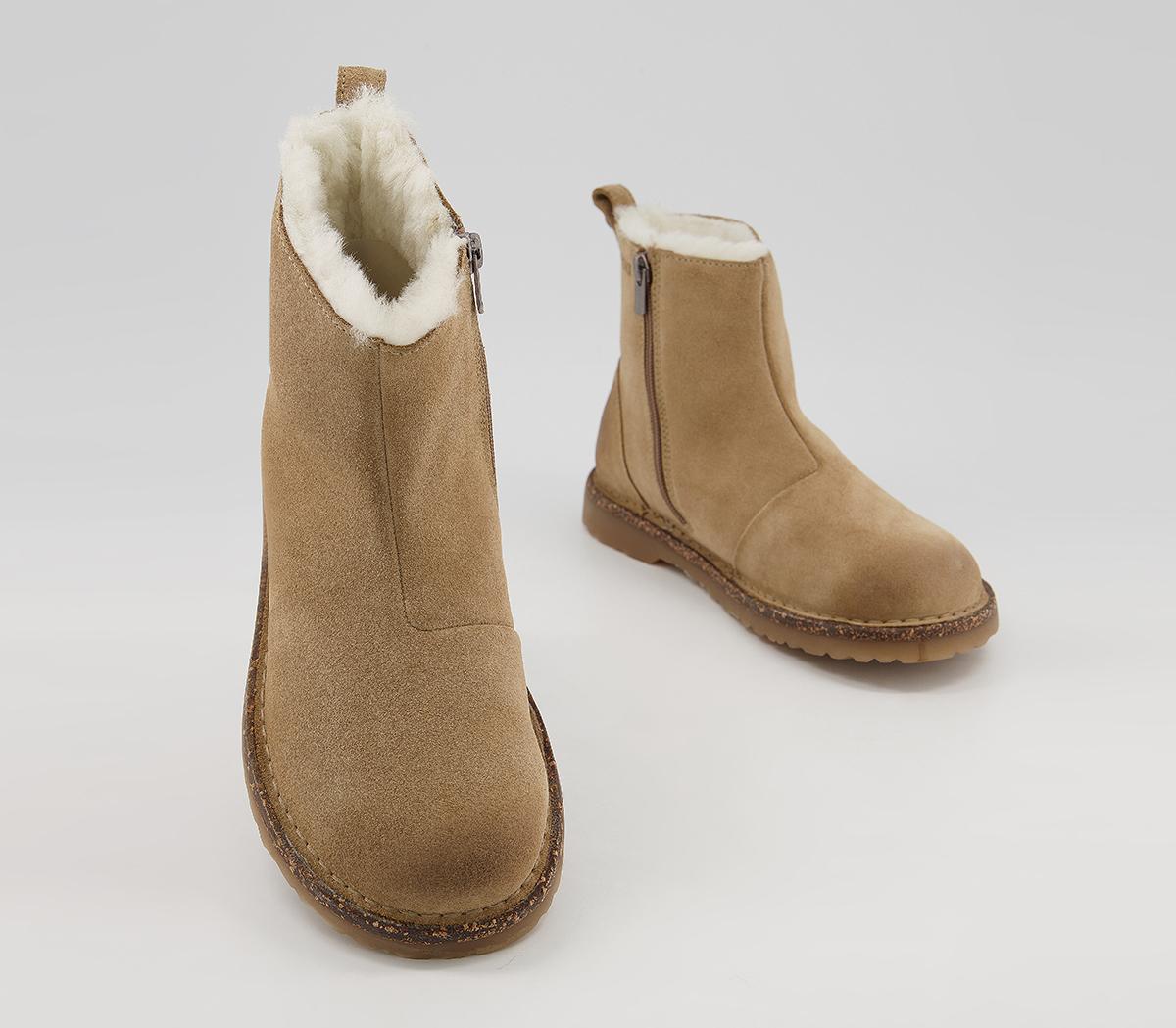 BIRKENSTOCK Melrose Shearling Boots Beige - Women's Ankle Boots