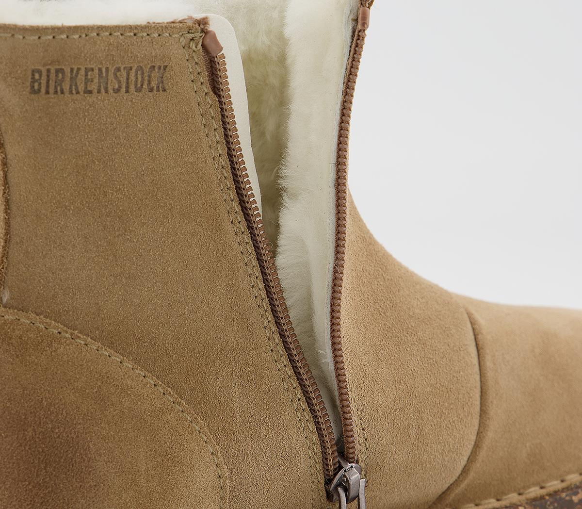 BIRKENSTOCK Melrose Shearling Boots Beige - Women's Ankle Boots