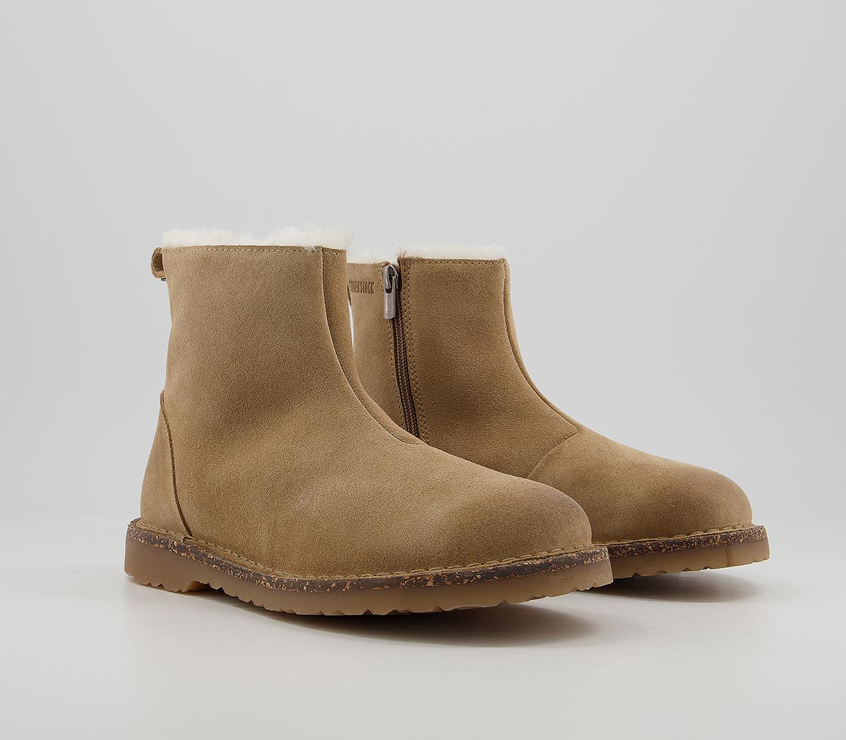 BIRKENSTOCK Melrose Shearling Boots Beige - Women's Ankle Boots