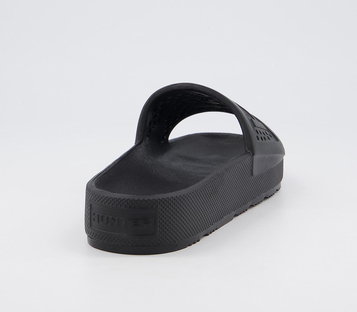 Hunter Original Lightweight Moulded Sliders Black - Women’s Sandals
