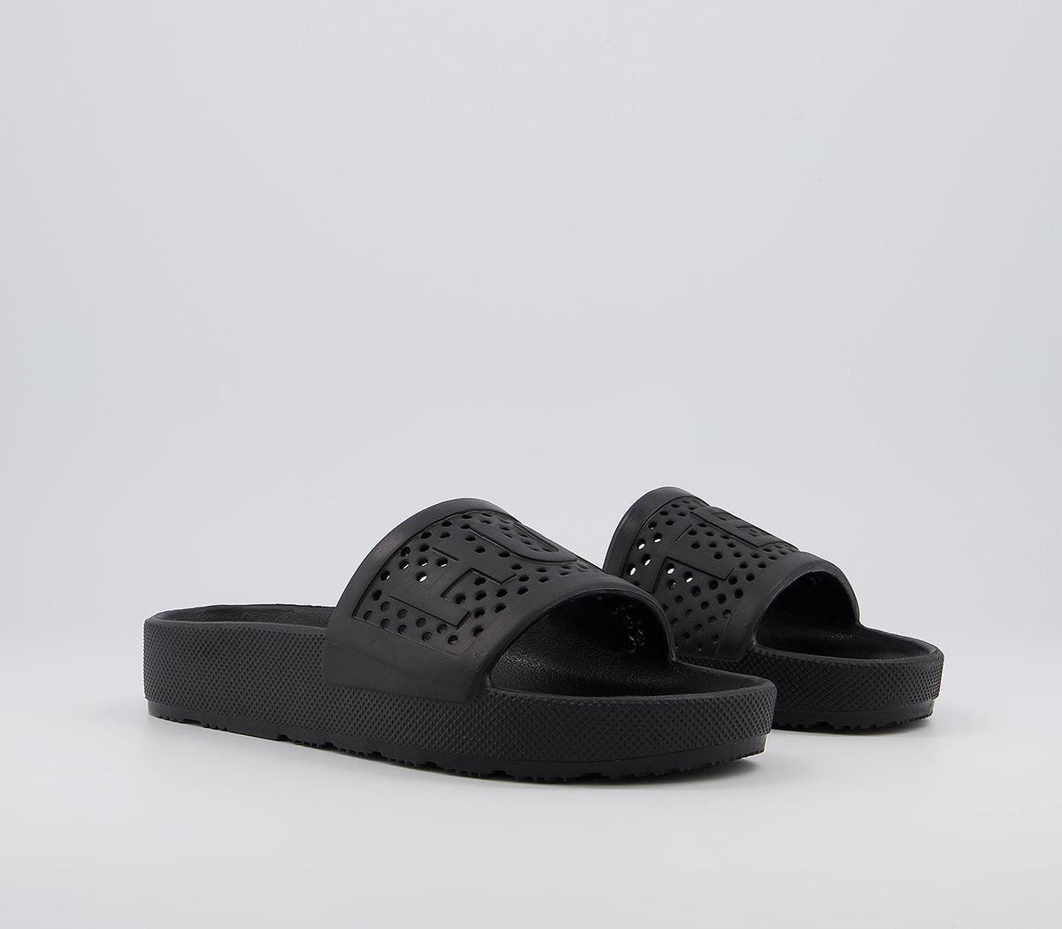Hunter Original Lightweight Moulded Sliders Black - Women’s Sandals